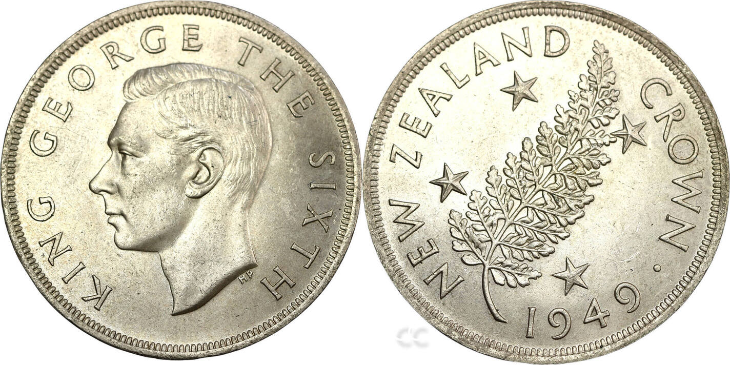 New Zealand Crown 1949 kKing George VI 'Royal Visit' unz | MA-Shops