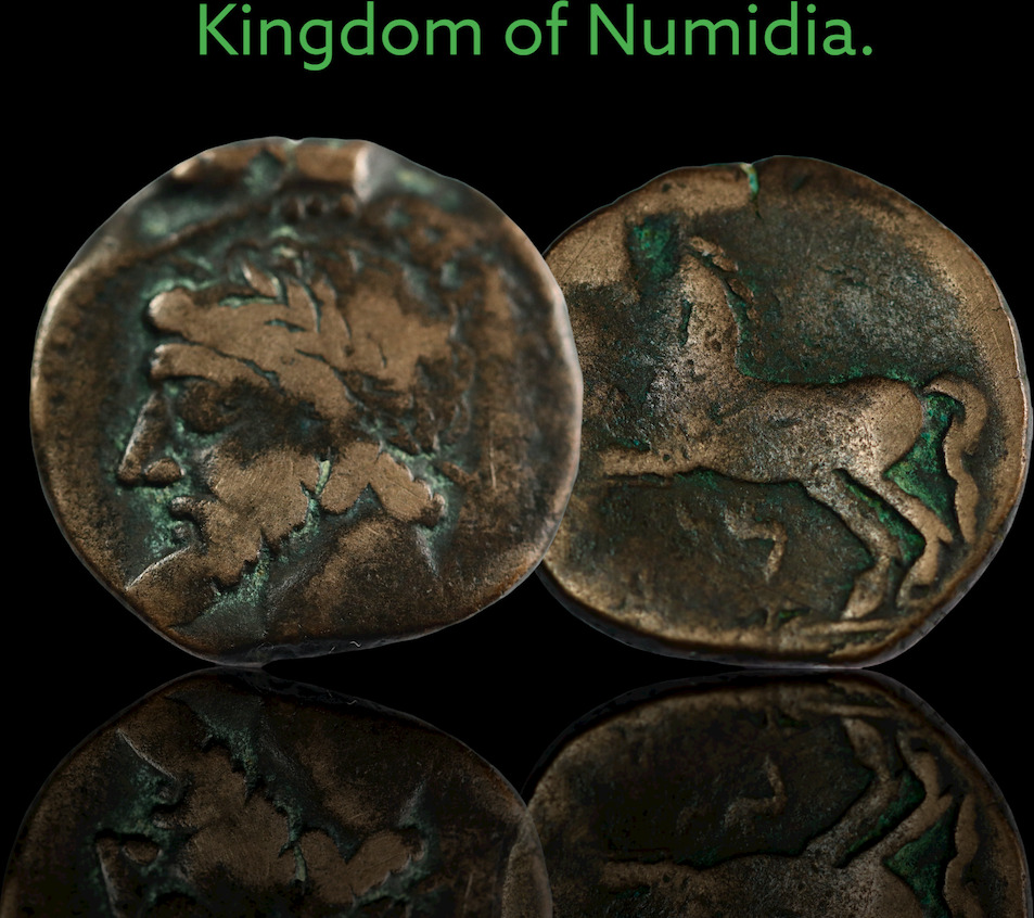 Kingdom of Numidia Bronze Unit 148-118 B.C. Massinissa or Micipsa. s ...
