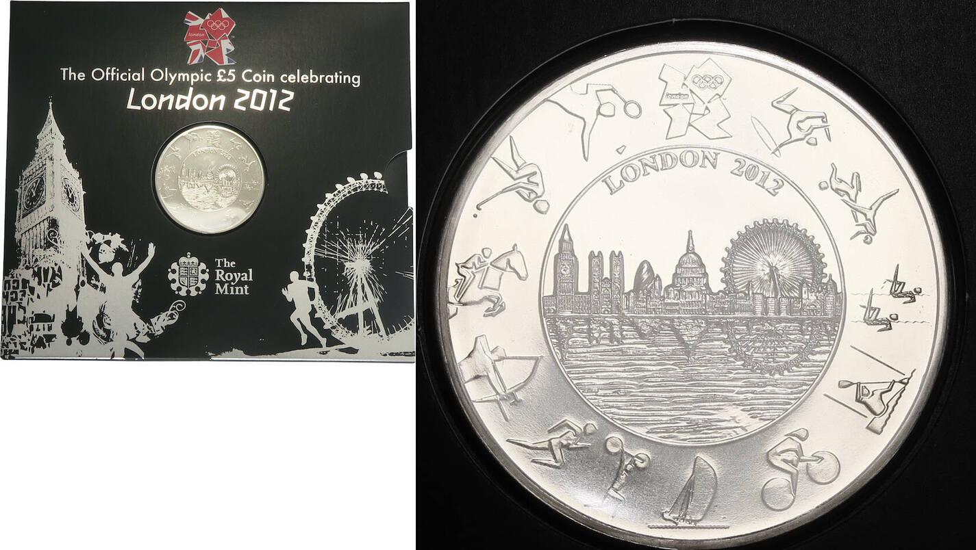Great Britain 5 Pounds The Official Olympic 5 Pound Coin celebrating ...