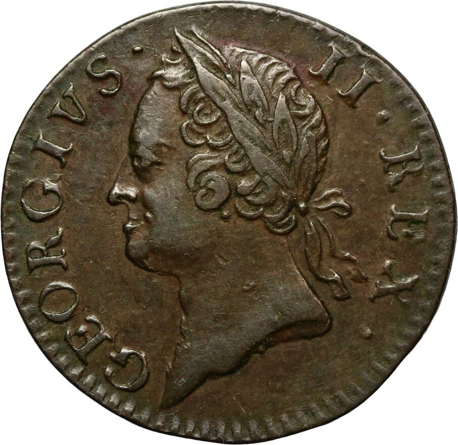 Ireland Farthing 1760 King George II ss | MA-Shops