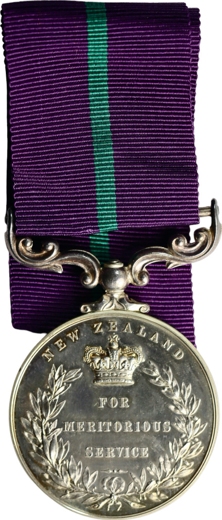New Zealand 1949-52 COLONIAL MERITORIOUS SERVICE MEDAL, 'Specimen'. unz ...