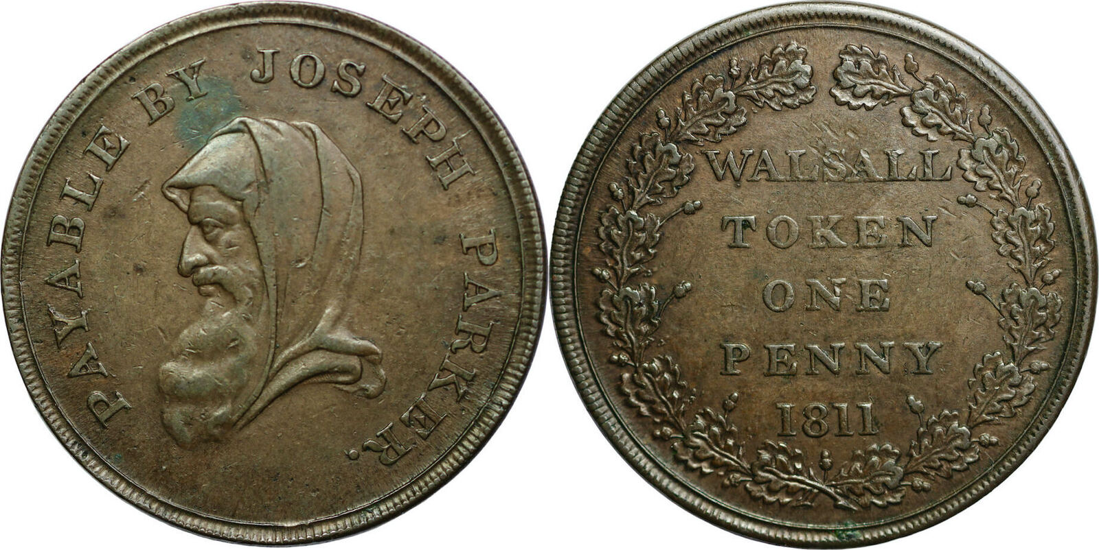 Great Britain Penny token 1811 Joseph Parker's Penny, Walsall ss | MA-Shops