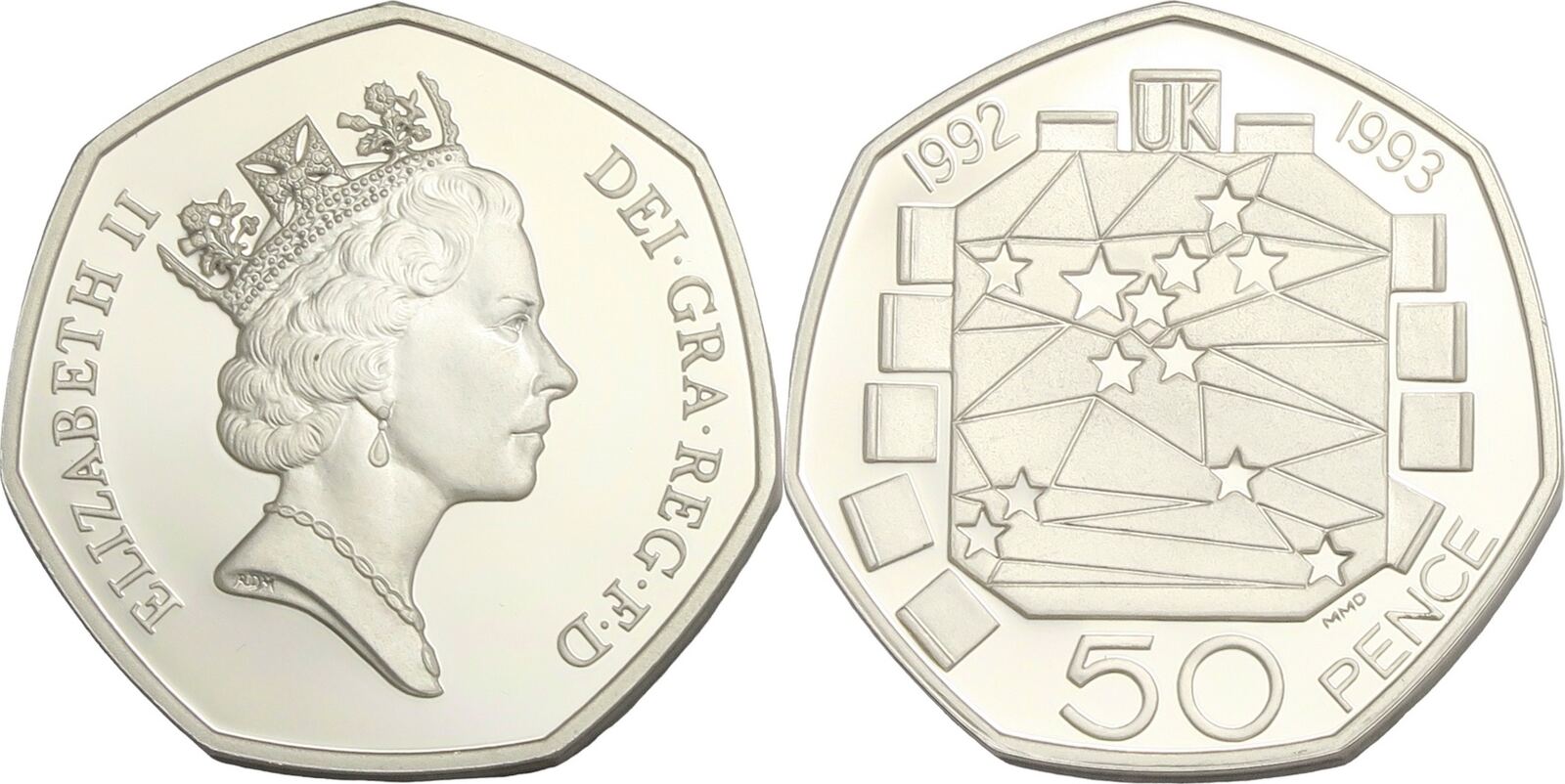 Great Britain 50 Pence 1992-93 Piedfort st | MA-Shops