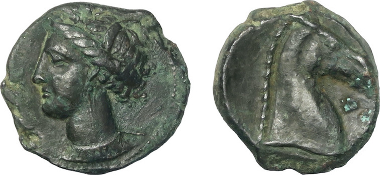 AE Bronze 300-264 BC Ancient Carthage in North Africa. gFine-Fine | MA ...