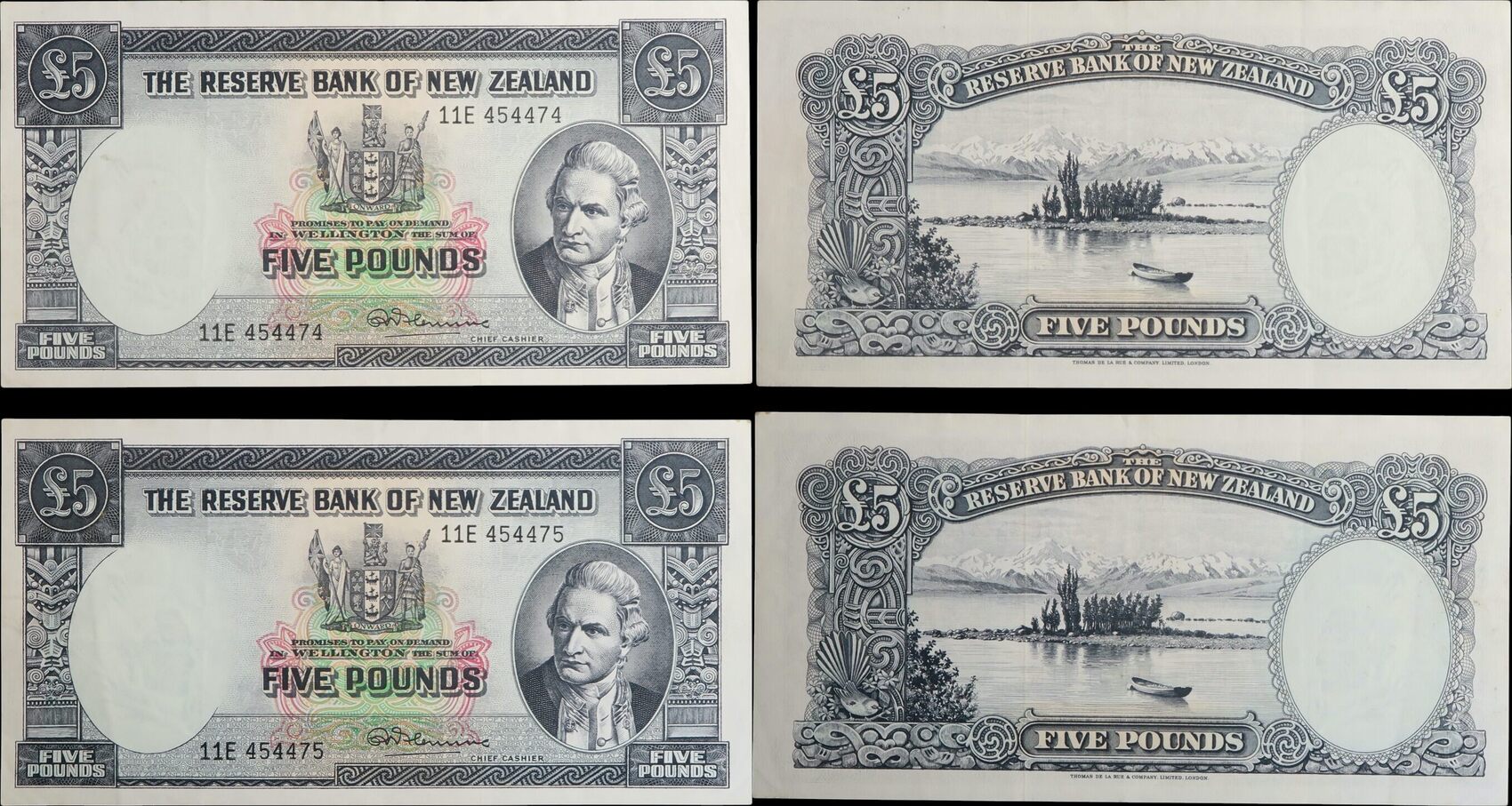 New Zealand 5 Pounds 1956-67 Fleming signature vz- | MA-Shops