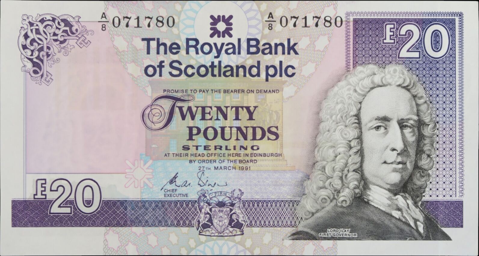 20 Pounds 1991 The Royal Bank of Scotland. gEF | MA-Shops