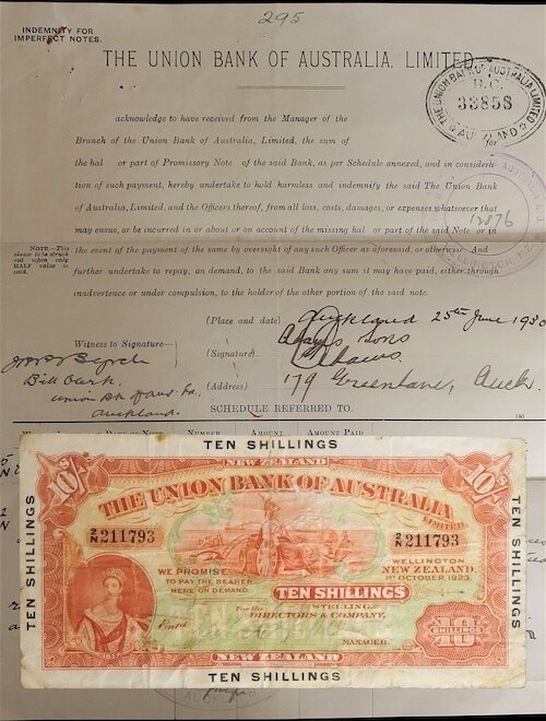 10 Shillings 1923-1930 New Zealand Promissory note. | MA-Shops
