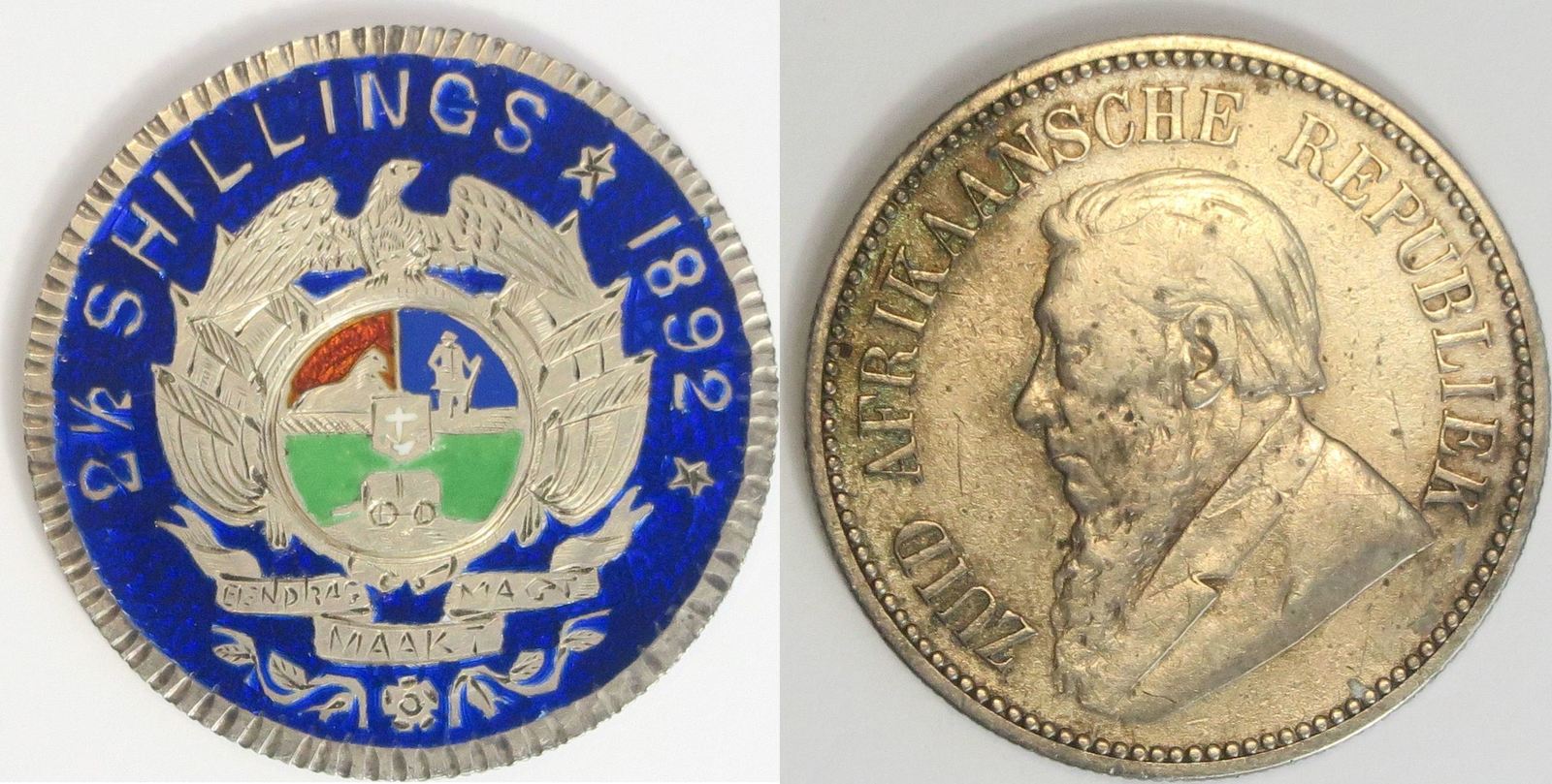 South Africa 2-1/2 Shillings 1892 ZUID-AFRIKAANSCHE REPUBLIEK. ss | MA-Shops