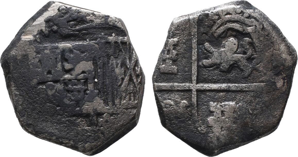 Spanien Cob 4 Reales 1556-1665. Ship Treasure. Sehr schön | MA-Shops