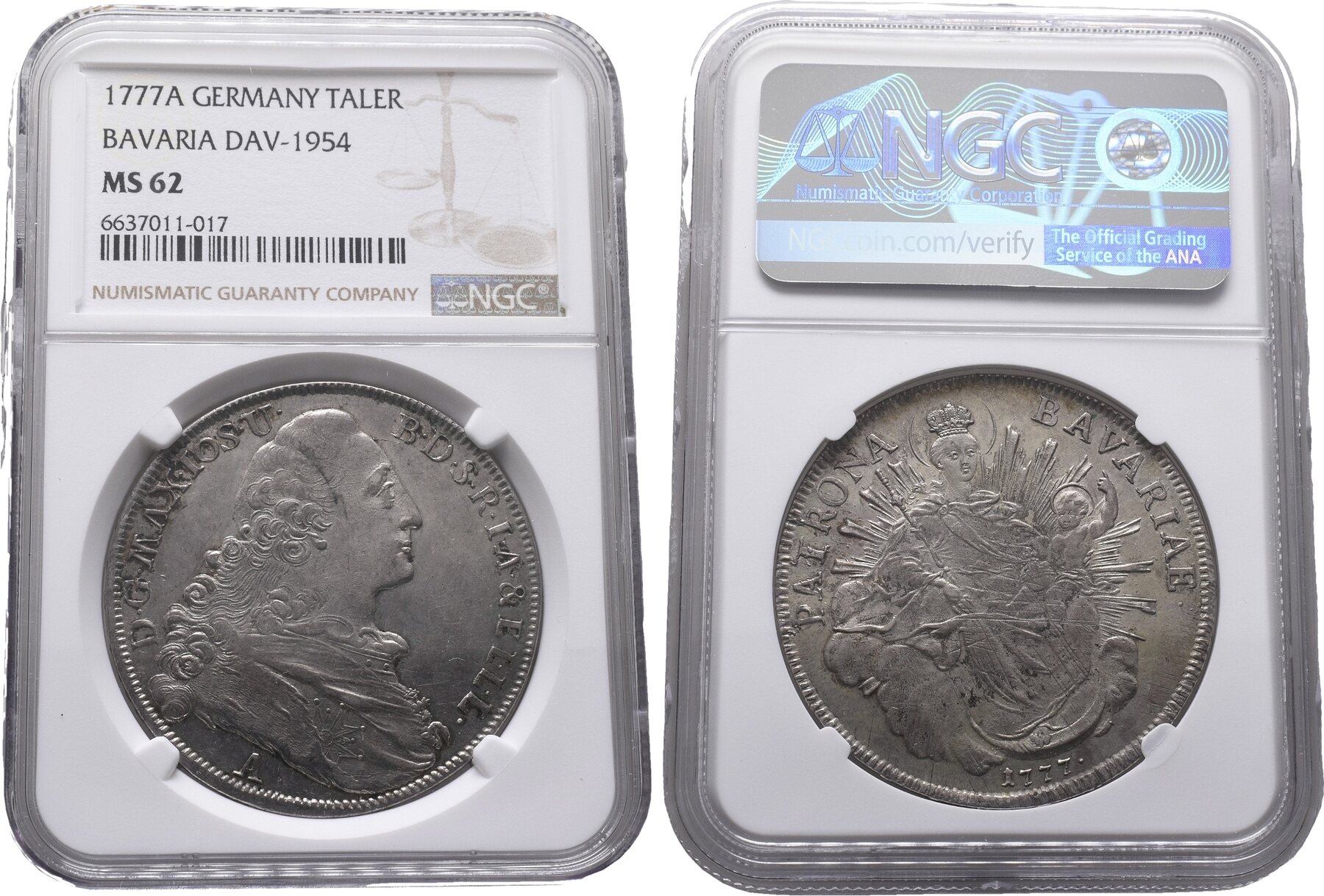 Bayern Madonnentaler 1777 A, Amberg. Maximilian III. Joseph 1745-1777 ...