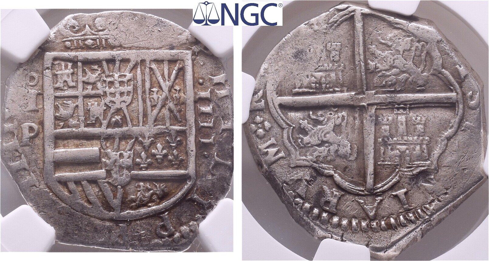 Spanien Cob 4 Reales (1621-65) TOP, Toledo. Philip IV. 1621-1665. Ship Treasure. Vorzüglich ...