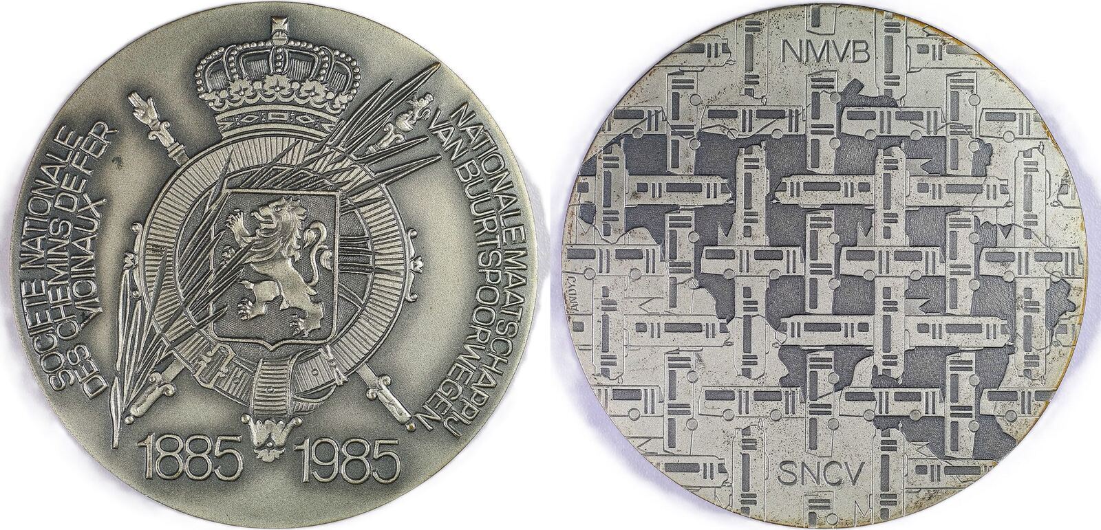 Belgium Historical medal 1985 100 Jahre Belgische Kleinbahngesellschaft aUNC | MA-Shops