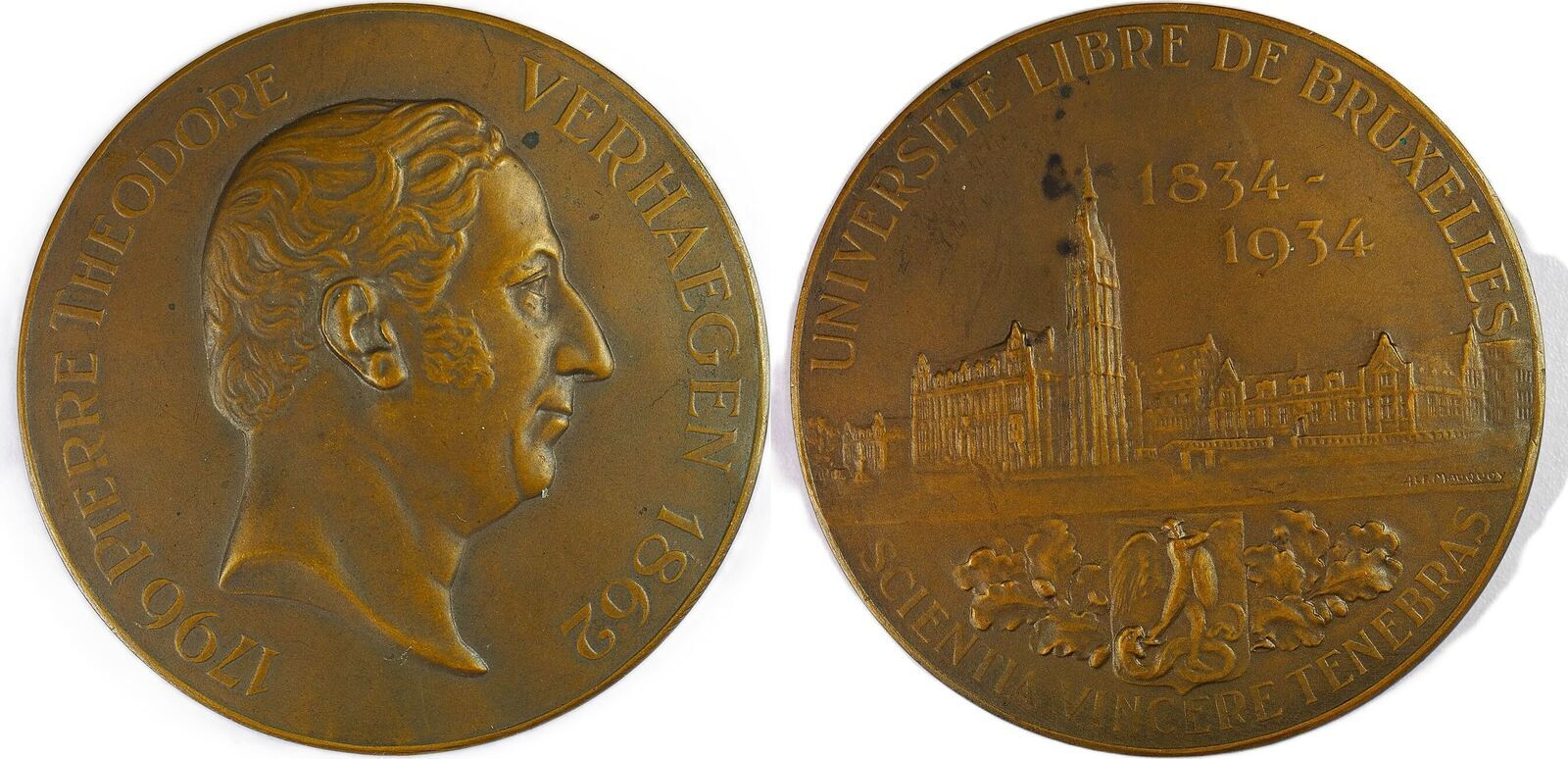 Belgium Historical medal 1934 Pierre-Théodore Verhaegen 100 Jahre ...