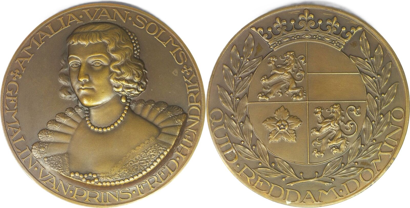 Netherlands Historical medal 1930 Amalia von Solms-Braunfels – Gemahlin ...