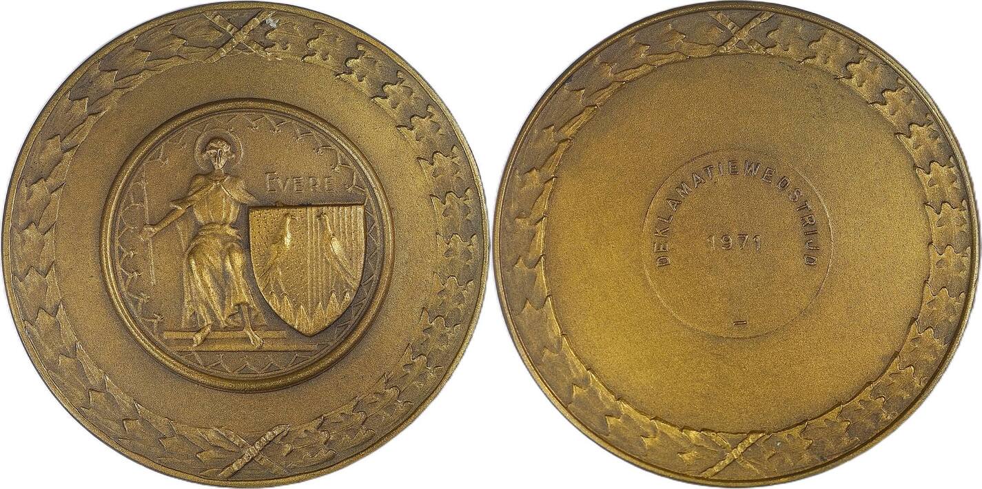 Belgium/Evere Historical medal 1971 Deklamationswettbewerb - Preismedaille aUNC | MA-Shops