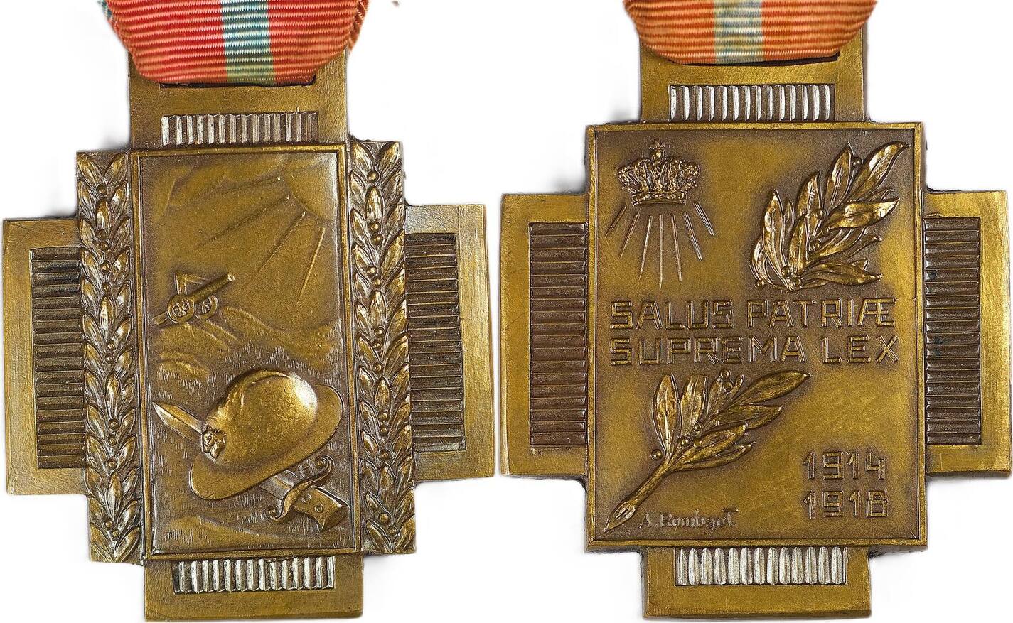 Belgium Historical medal 1934 feuerkreuz - SALUS PATRIAE SUPREMA LEX aUNC | MA-Shops