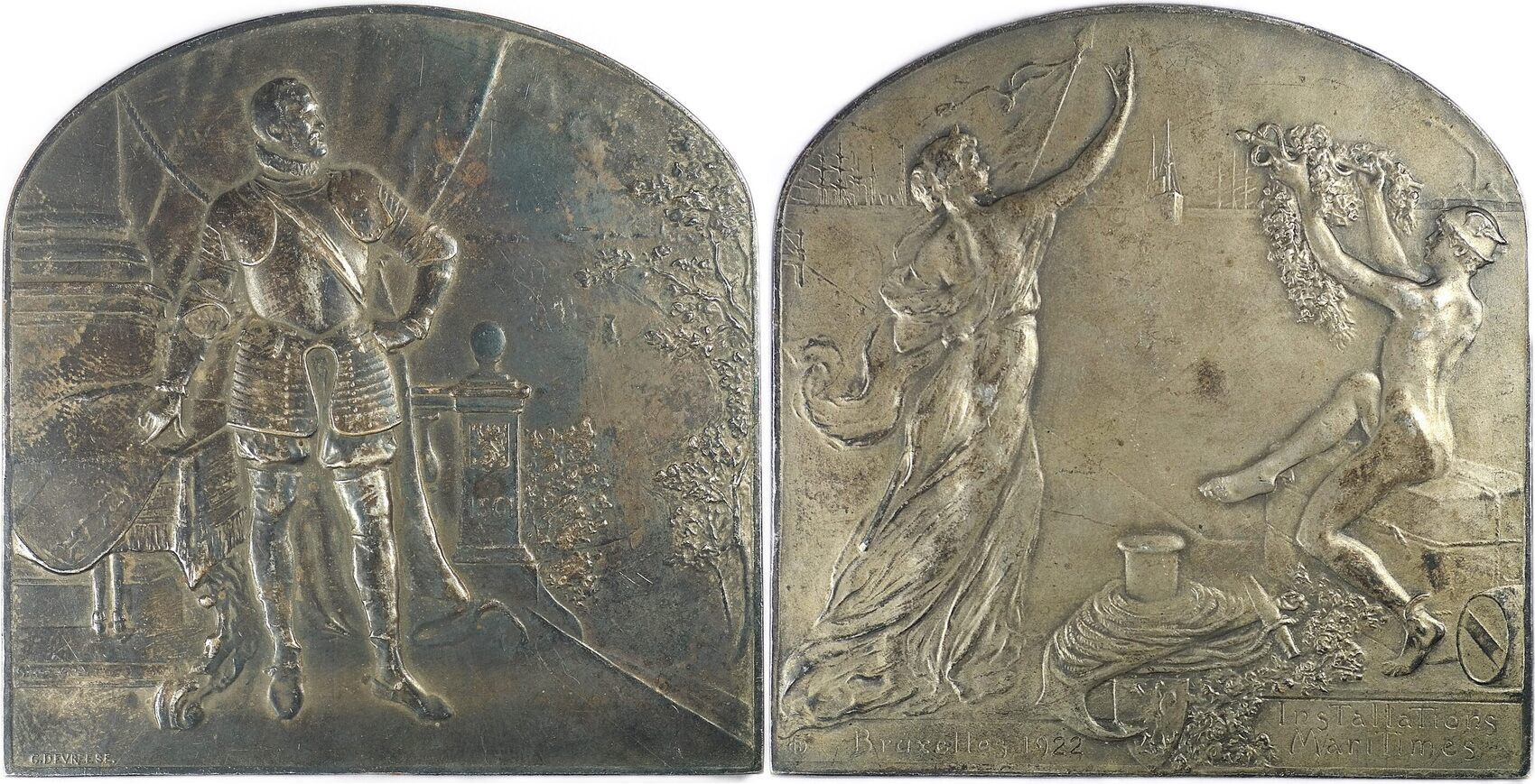 Belgium Historical medal 1914 (1922) Einweihung der maritimen Anlagen ...