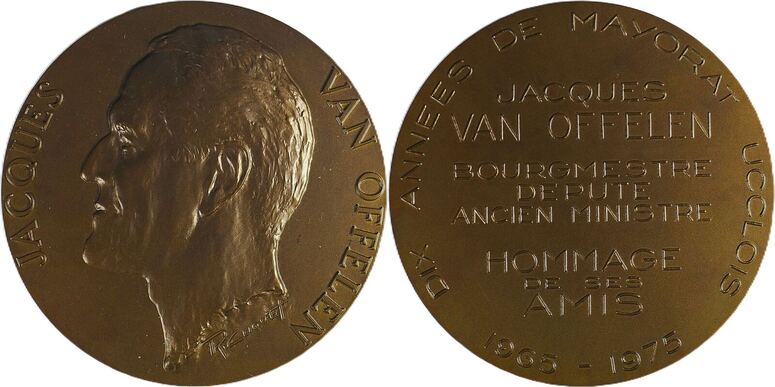 Belgium Historical medal 1975 Zehnjähriges Jubiläum von Jacques van ...