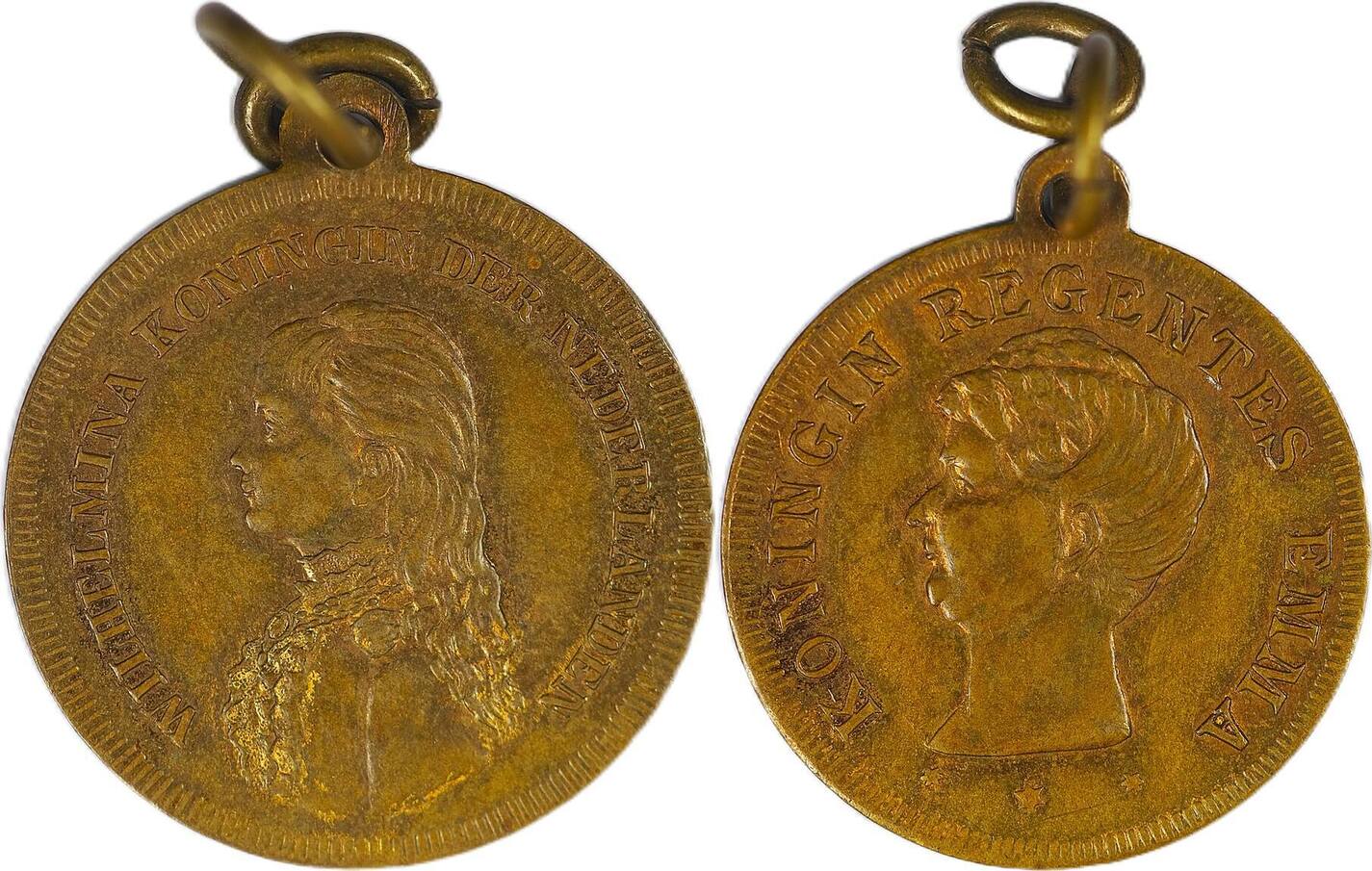 Netherlands Historical medal C.A 1890 Königin Wilhelmina / Königin ...