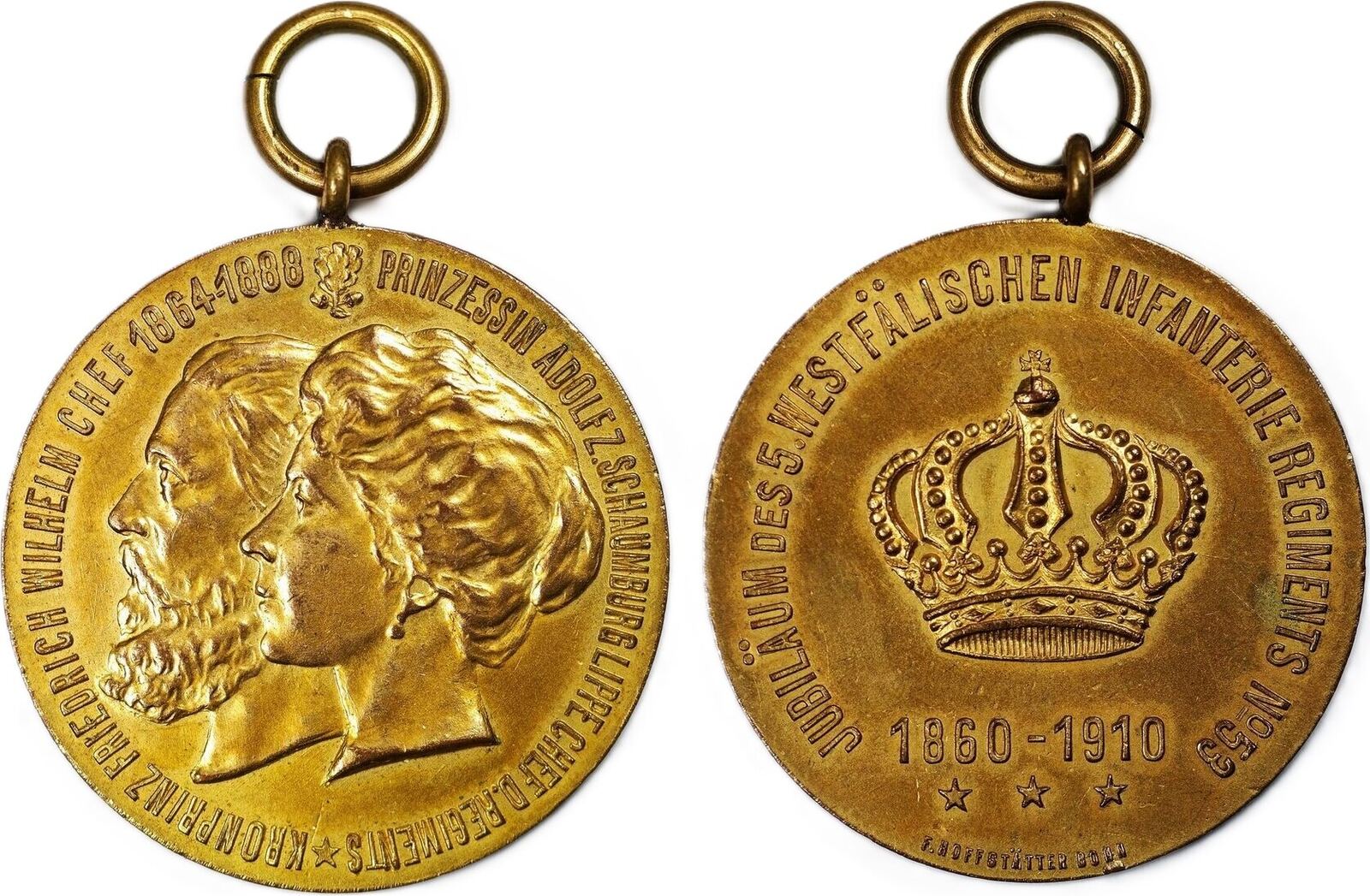 Germany / Schaumburg Lippe Historical medal 1910 Zur Erinnerung an das 50. Jubiläum des 5 ...