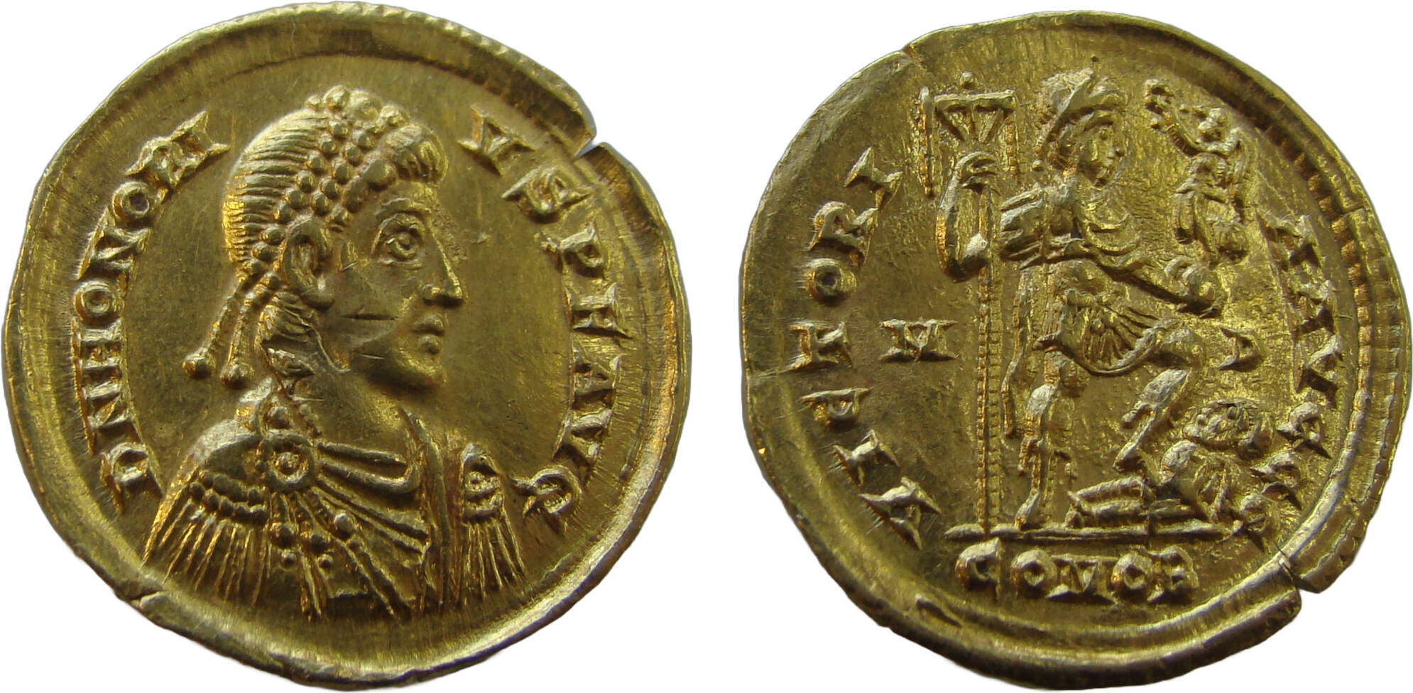 Roman Empire Honorius. AD 393-423. AV Solidus.Mediolanum (Milan) mint. vz | MA-Shops