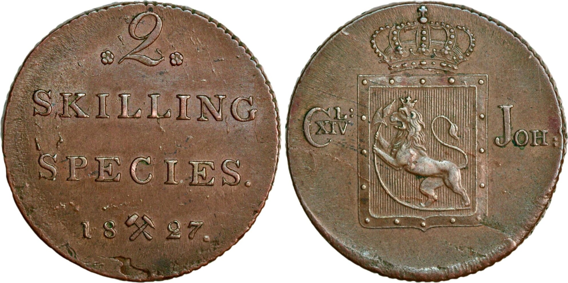 2 skilling 1827 Norway | MA-Shops