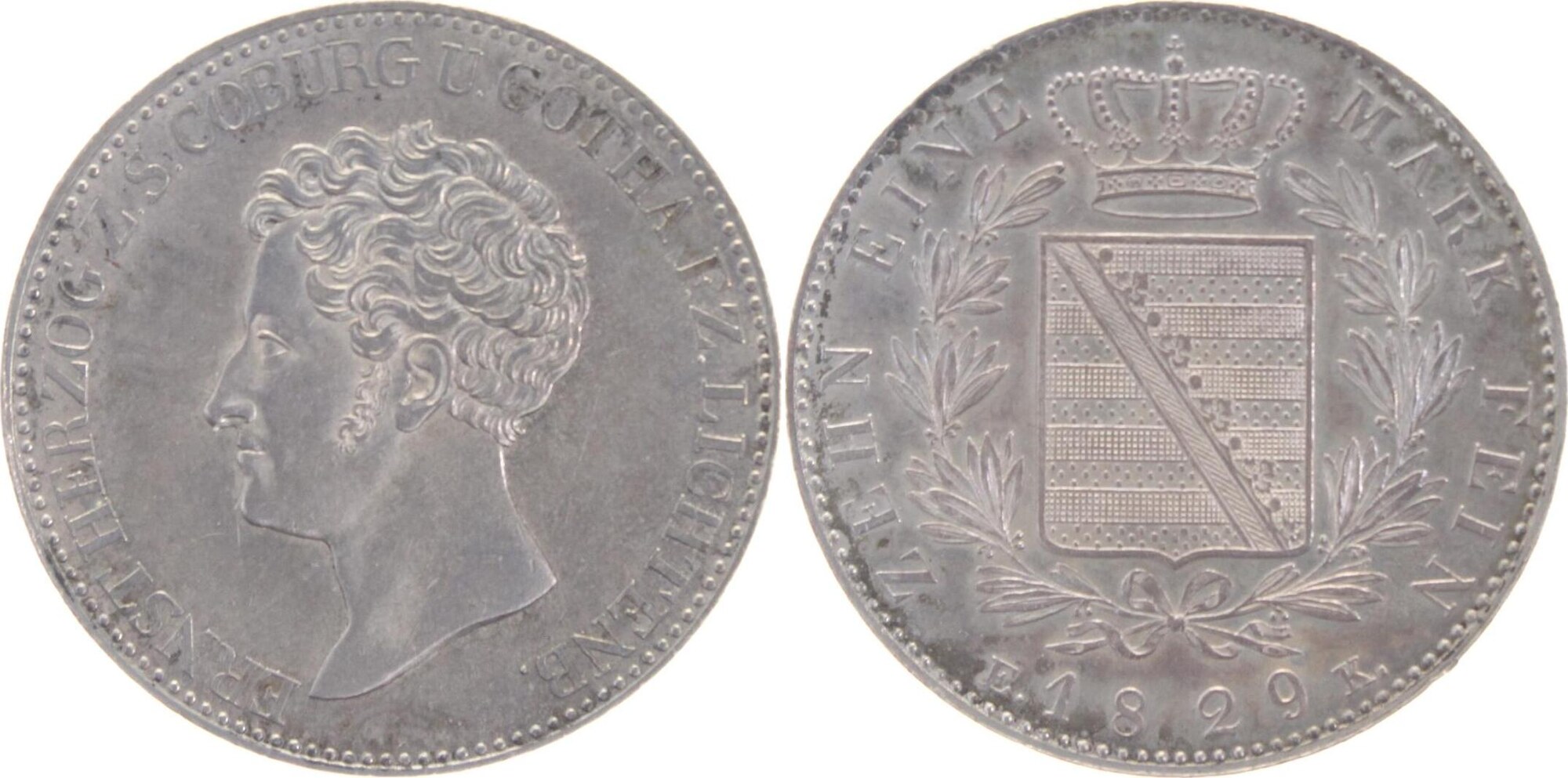 Sachsen-Coburg-Gotha Konventions-Taler (mit Titel Lichtenberg ) 1829 ...