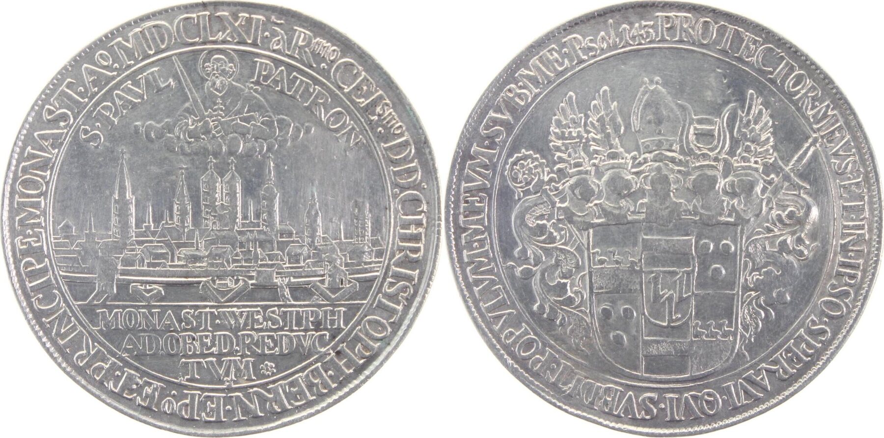 Münster-Bistum Breiter Taler 1661 Christoph Bernhard von Galen 1650 ...