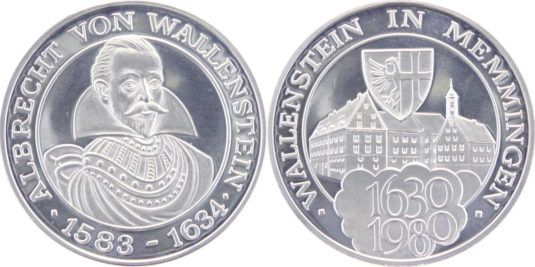 Medaille 1980 Albrecht v. Wallenstein, Herzog von Mecklenburg 1626-1634 ...