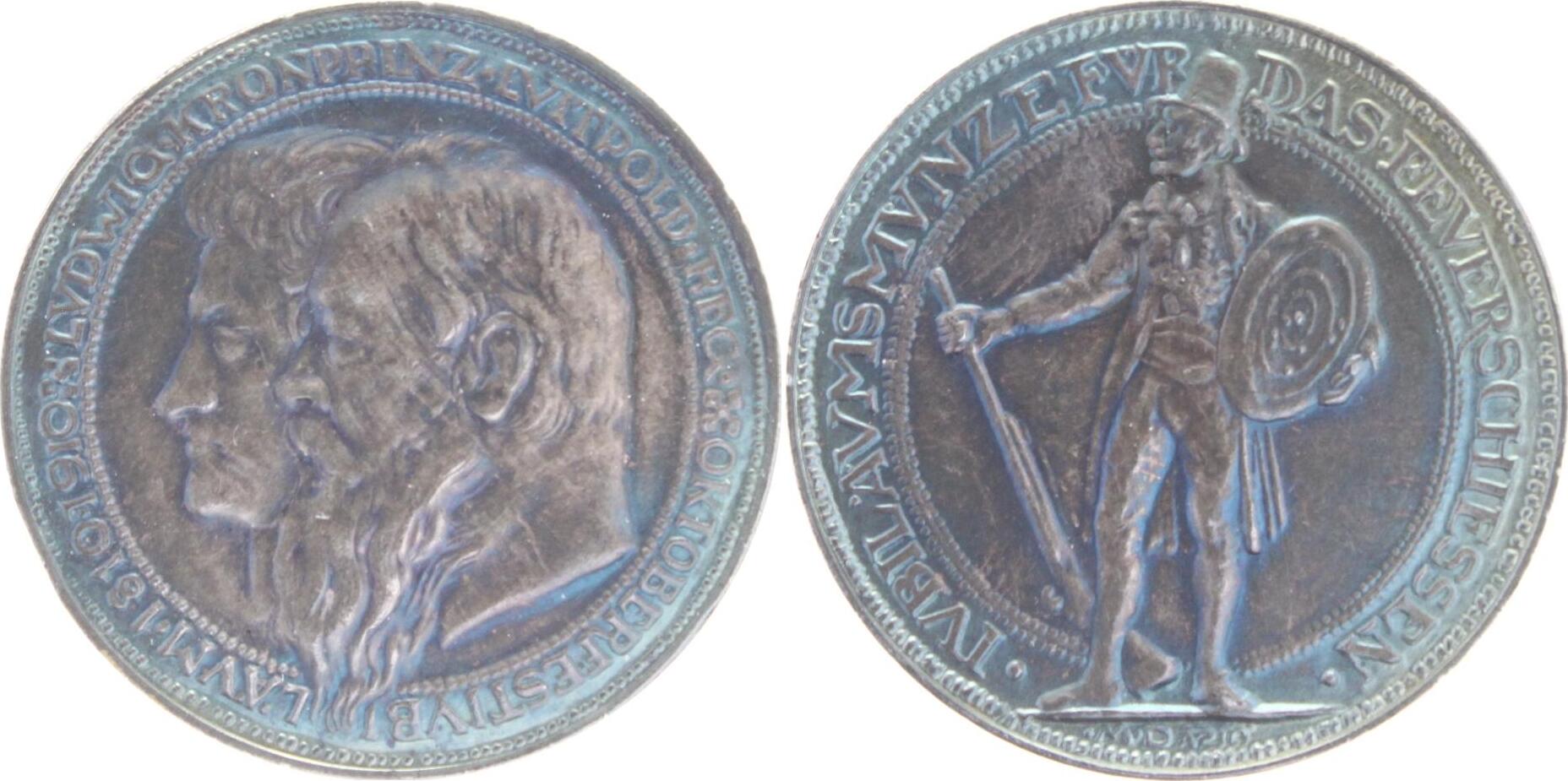 Bayern Medaille (v. Maximilian Dasio) 1910 München mit Stadtteilen und Vororten herrliche Patina ...