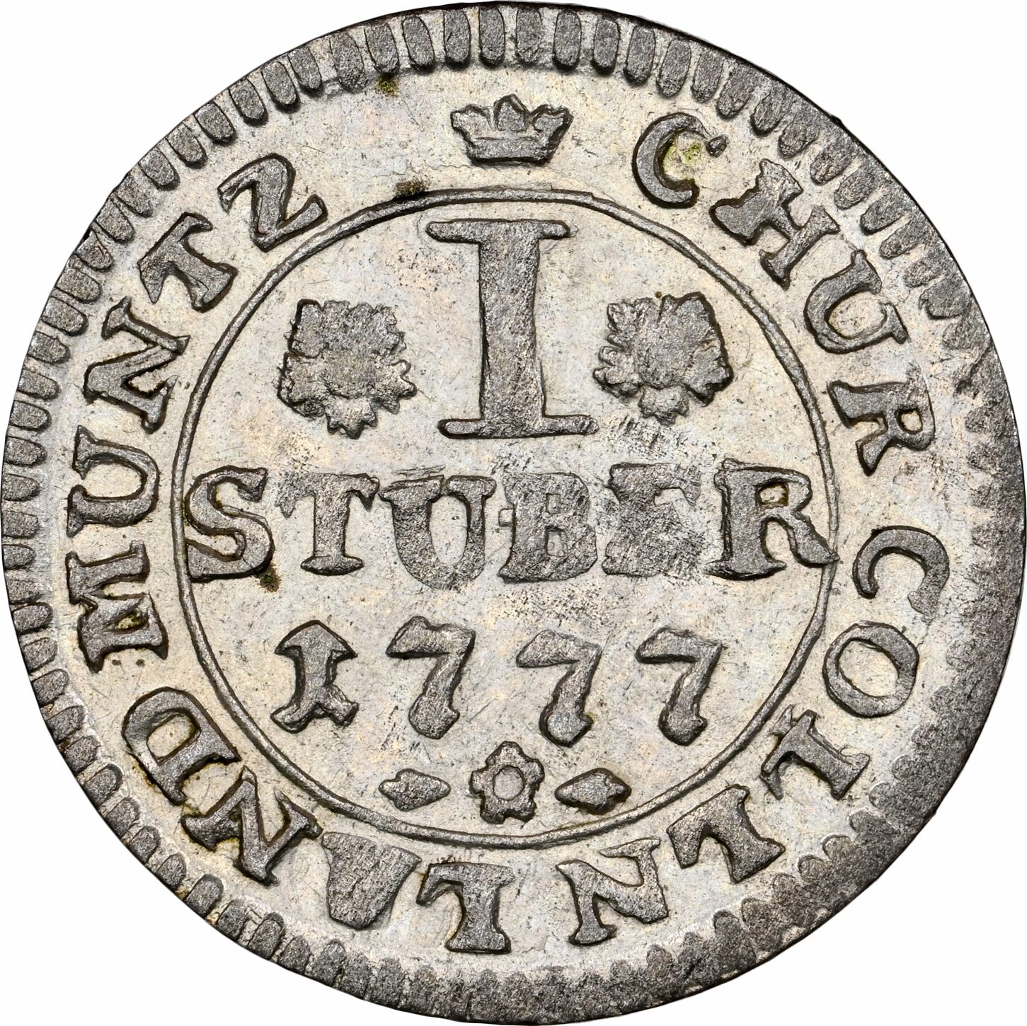 Cologne 1 stuber 1777 G, NGC MS64, Maximilian Friedrich (1761 - 1784 ...