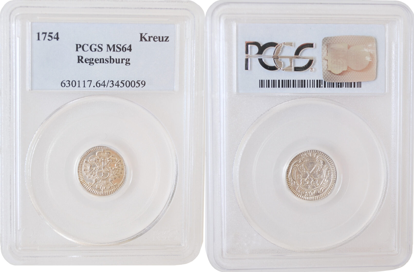 1 kreuzer 1754 Regensburg 1754, PCGS MS64, Free city of Regensburg ...