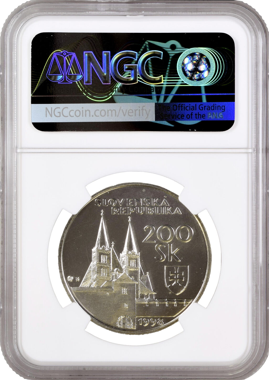 200 korun Slovakia 1998, NGC MS68, UNESCO World Heritage - Spis Castle ...