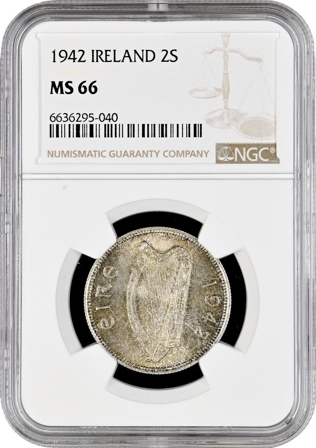 2 shillings Ireland 1942, NGC MS66, Republic of Ireland (1939 - 1969 ...
