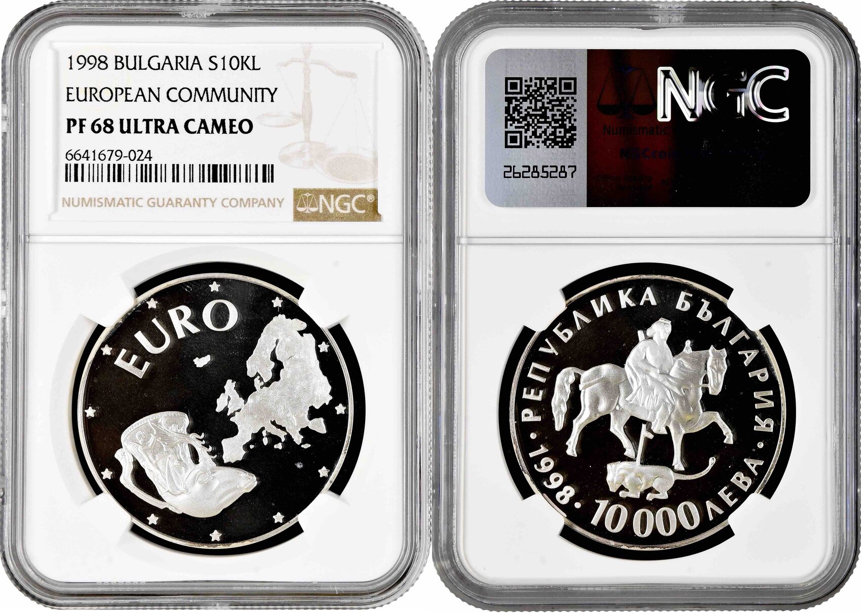 10000 leva Bulgaria 1998, NGC PF68 UC, Association with European ...