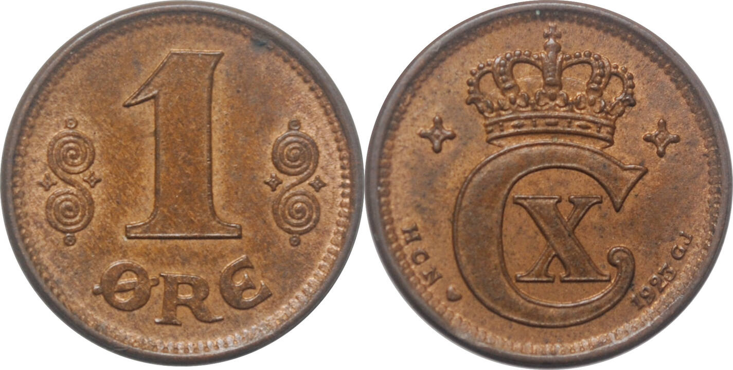 1923 Denmark 1 ore HCN, UNC, King Christian X (1912 - 1947) unz | MA-Shops