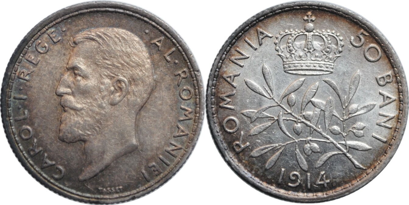 50 bani 1914 Romania 1914, UNC, King Carol I (1881 - 1914) unz | MA-Shops