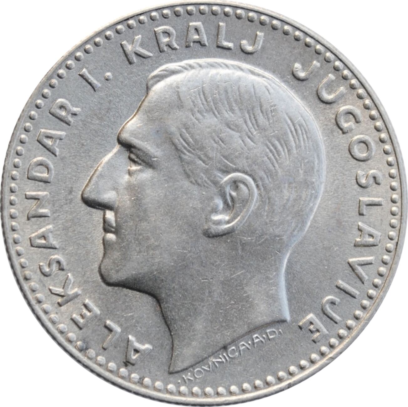 20 dinara Yugoslavia 1931, NGC AU58, King Alexander I (1921 - 1934) | MA-Shops