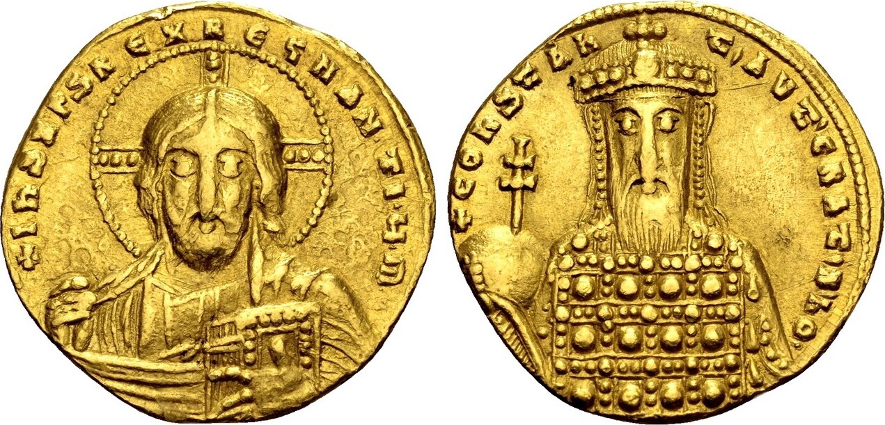 Byzantine Empire solidus Circa 945 AD. Constantine VII Porphyrogenitus ...