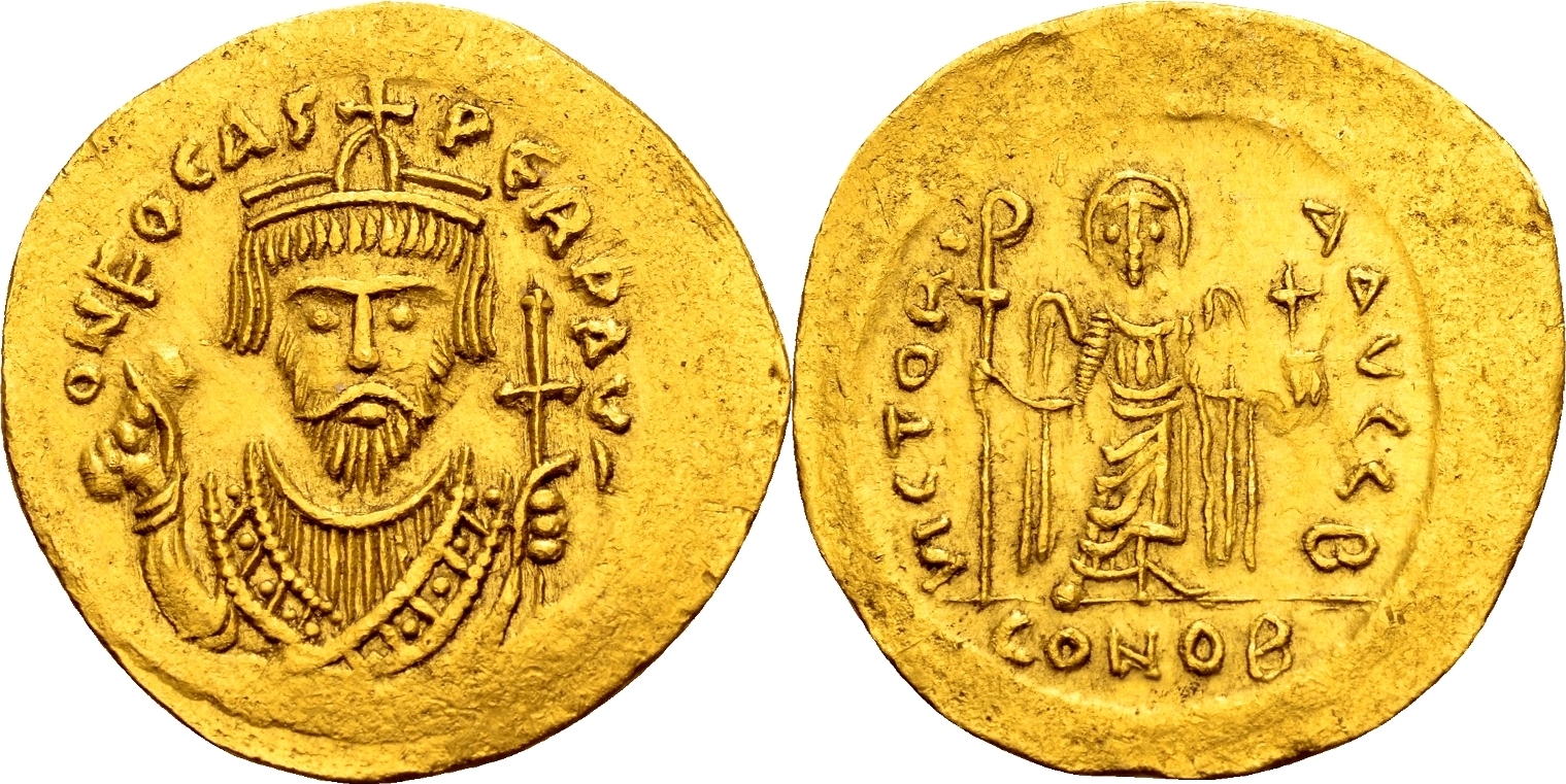 Byzantine Empire Solidus 603 AD. Phocas Vorzüglich | MA-Shops
