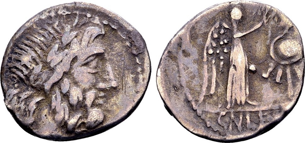Roman Republican 88 BC. Cn. Cornelius Lentulus. Gutes sehr schӧn | MA-Shops
