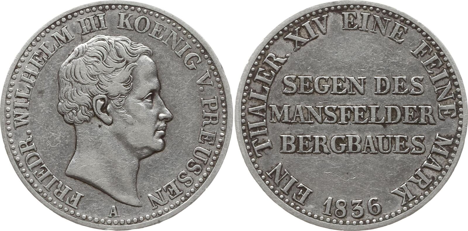 Preußen, Königreich Ausbeutetaler 1836 A Friedrich Wilhelm III., 1797 ...