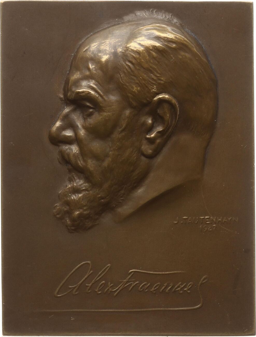 Österreich, 1. Republik Einseitige Bronzeplakette 1927 v. Tautenhayn, a ...