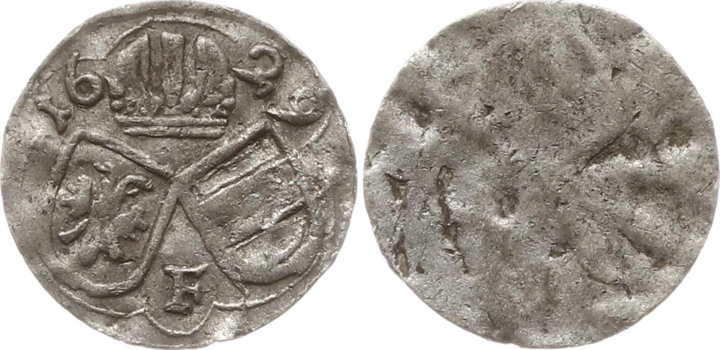 RDR, Haus Habsburg Einseitiger 2 Pfennig 1629 Ferdinand II., 1619 ...