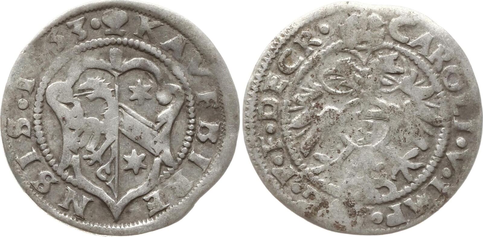 Kaufbeuren, Stadt Groschen (3 Kreuzer) 1553 Var. mit KAVFBIRE - NSIS ...