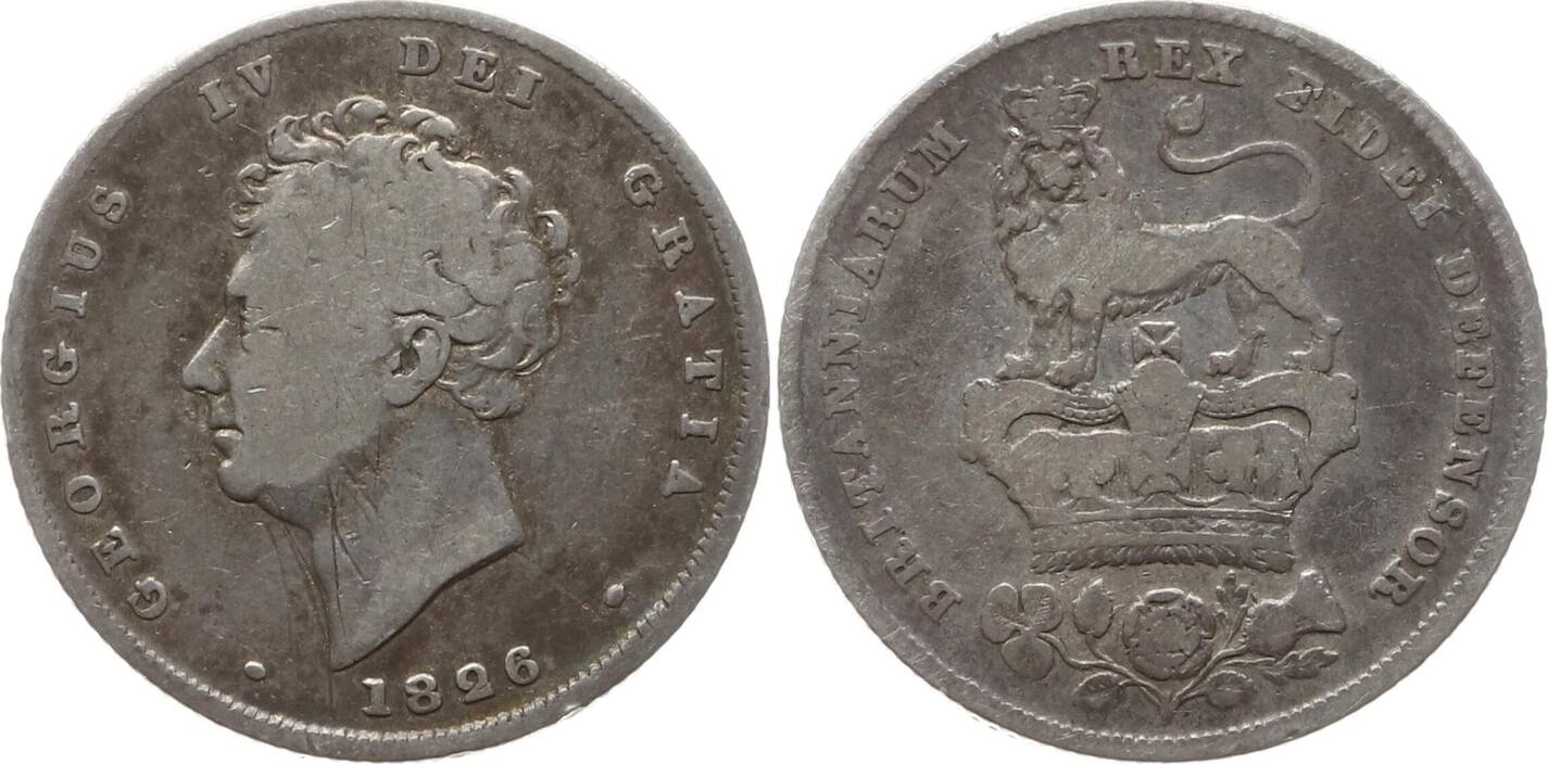 Großbritannien 1 Shilling 1826 George IV., 1820 - 1830 Schön - sehr ...