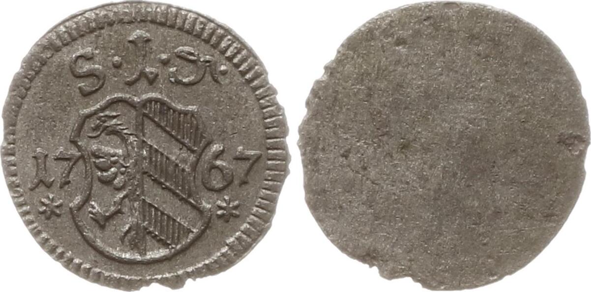 Nürnberg, Stadt Einseitiger Pfennig 1767 Vorzüglich mit feiner Patina ...