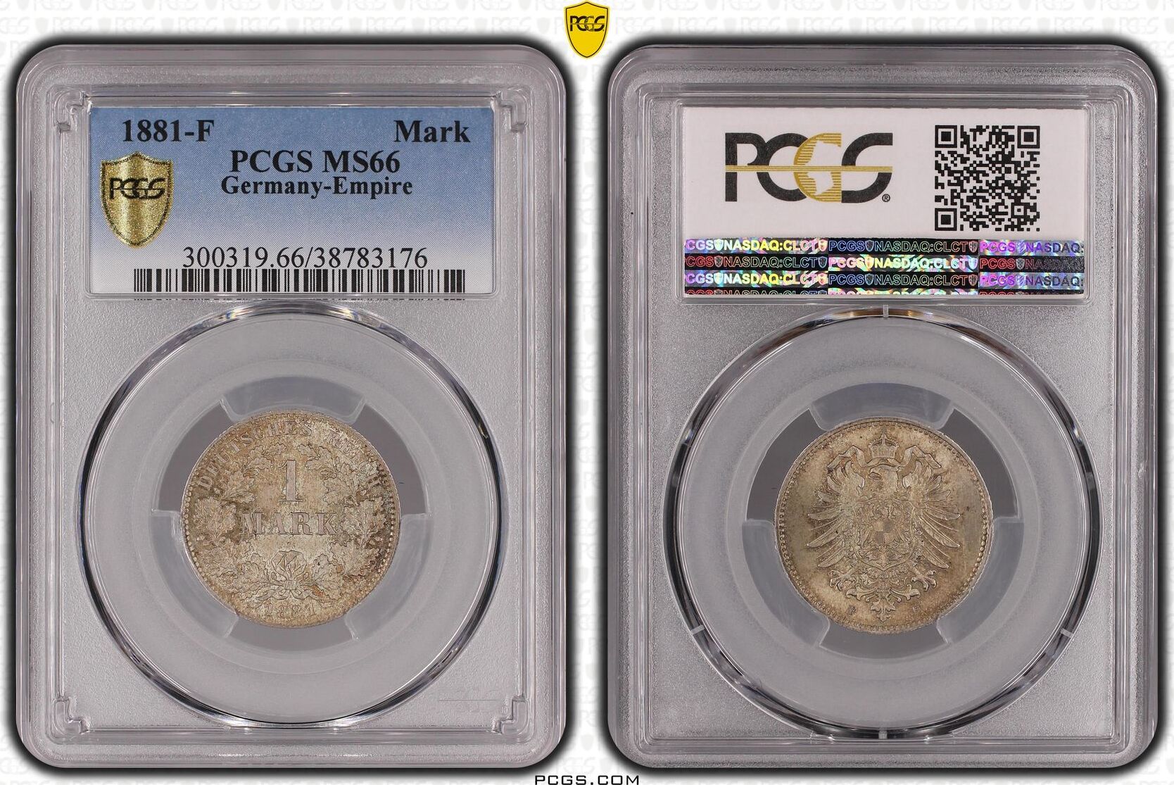 Germany-Empire 1881-F 1 Mark PCGS MS66 | MA-Shops