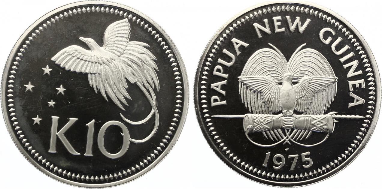 Papua Neuguinea 10 Kina 1975 pp winzige kontakte | MA-Shops