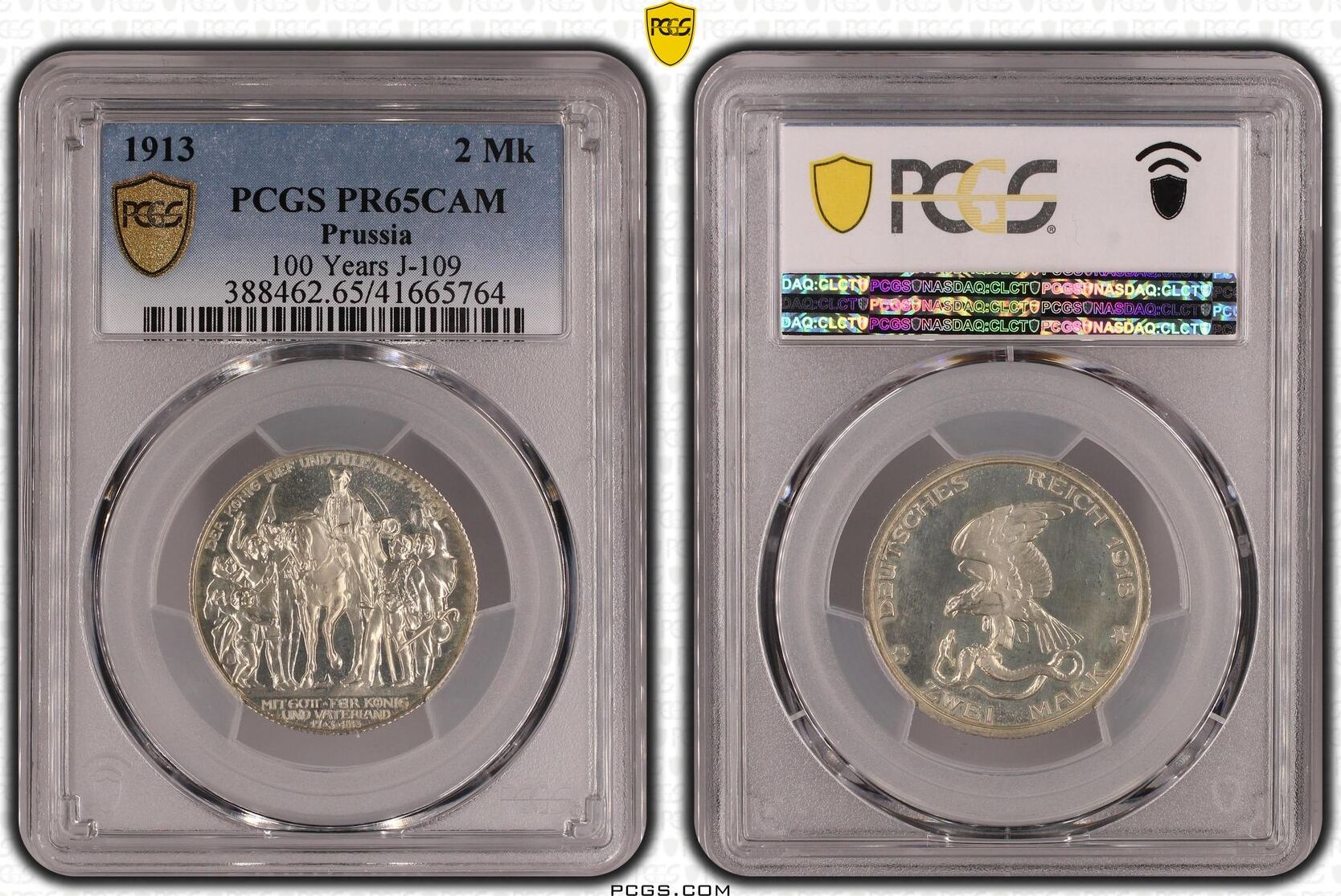Prussia 1913 2 Mark Befreiungskriege PCGS PR65CAM | MA-Shops